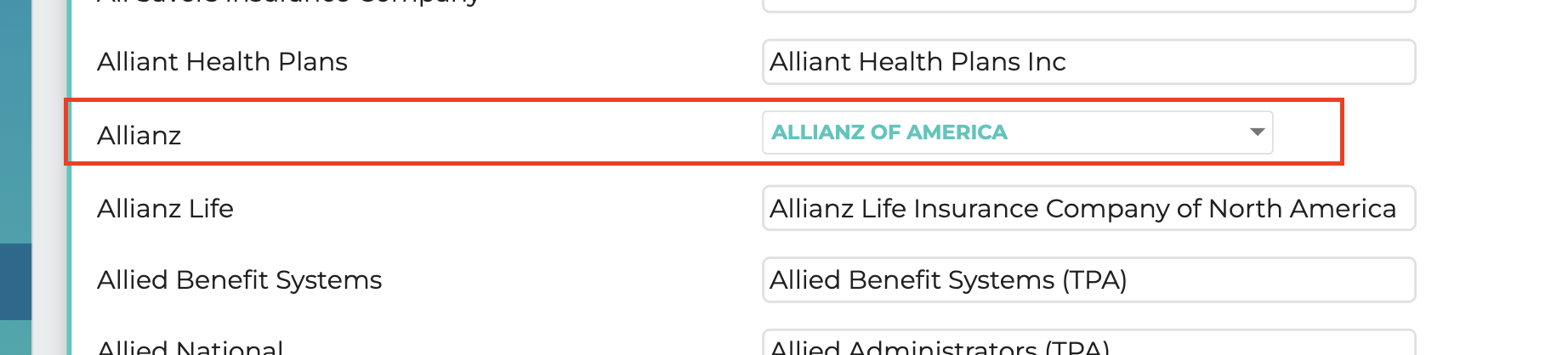 BenefitPoint Carrier Mapping – PerfectQuote
