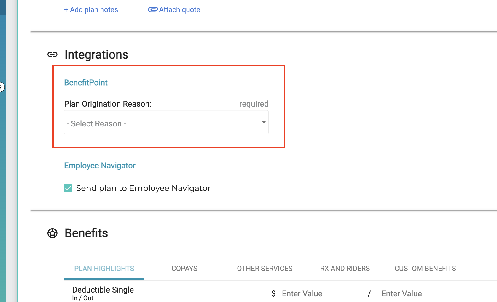 Sending to external systems – PerfectQuote