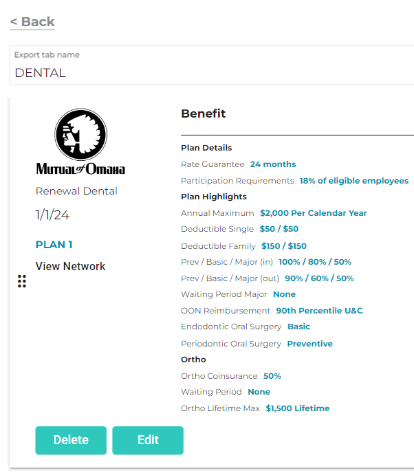 Comparing and editing plan designs – PerfectQuote